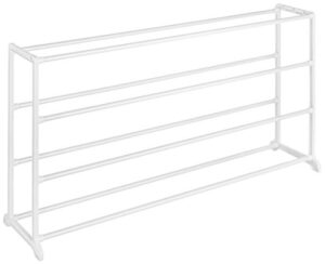 whitmor 4 tier 20 pair floor shoe rack - white