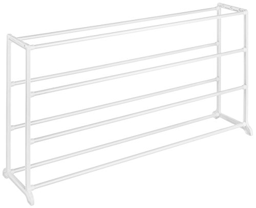 Whitmor 4 Tier 20 Pair Floor Shoe Rack - White