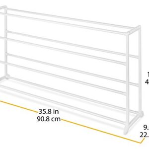 Whitmor 4 Tier 20 Pair Floor Shoe Rack - White