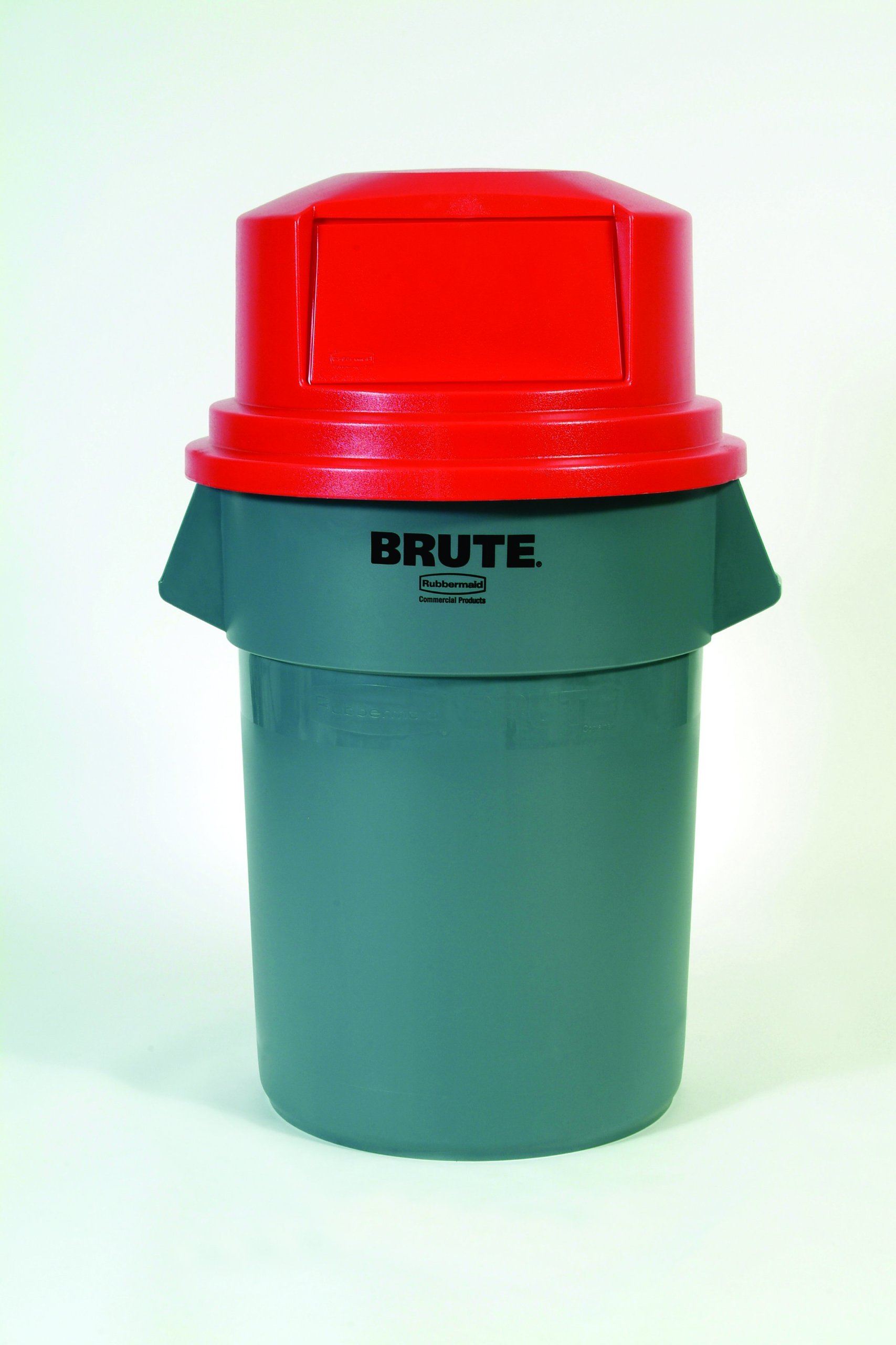 Rubbermaid Commercial Products FG265788RED Brute HDPE Round Dome Top, Red Waste Lid for BRUTE Trash Cans 55 Gal