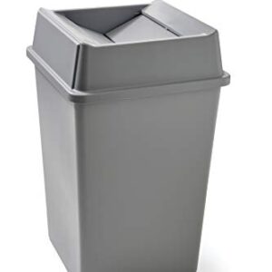 Rubbermaid Commercial Products 50-Gallon Untouchable Square Trash/Garbage Can for Offices/Stores/Restaurants, Blue Recycling (FG395973BLUE)