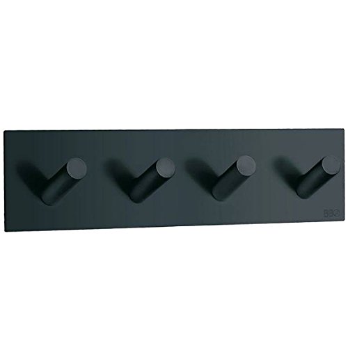 Beslagsboden Quadruple Wall Mounted Hook Finish: Black Matte Stainless Steel