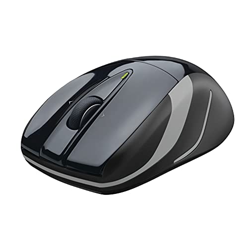 Logitech M525 Wireless Mouse – Long 3 Year Battery Life, Ergonomic Shape for Right or Left Hand Use, Micro-Precision Scroll Wheel, and USB Unifying Receiver for Computers and Laptops, Black/Gray