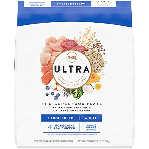 NUTRO ULTRA Adult Large Breed High Protein Natural Dry Dog Food with a Trio of Proteins from Chicken Lamb and Salmon, 30 lb. Bag