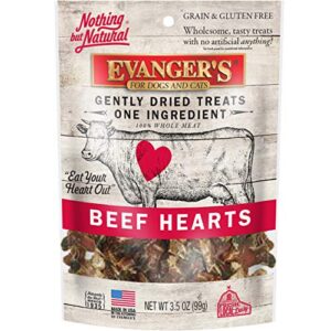 evanger's nothing but natural gently dried beef heart treats for dogs