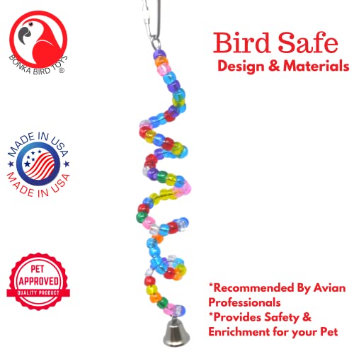 Bonka Bird Toys 869 Millet Holder Colorful Plastic Bead Miller Foraging Parakeet Budgie Finch Dove