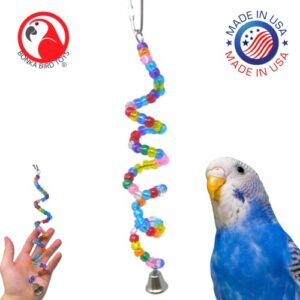 Bonka Bird Toys 869 Millet Holder Colorful Plastic Bead Miller Foraging Parakeet Budgie Finch Dove