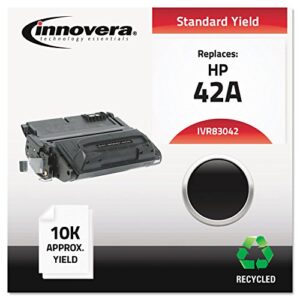 Innovera Remanufactured Toner Cartridge-Replacement for Hp Q5942a (42A), Black