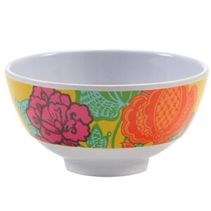 French Bull Melamine Mini Bowl, 4-Piece Set, 10 Fluid Ounces, Small Serving Bowl – Snack, Condiment, Dip, Dessert, Ice Cream – Shatter Proof, Food-Safe, BPA Free, Dishwasher Safe, 4”, Floral