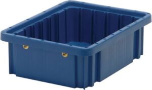 quantum storage systems quantum dg91035bl dividable grid storage container, 10-7/8" l x 8-1/4" w x 3-1/2" h, blue (pack of 20), 20 count