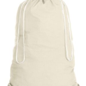 Whitmor Natural Cotton Laundry Bag, White