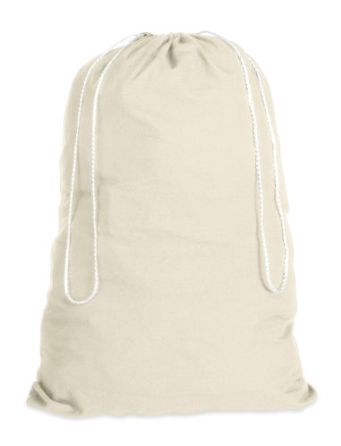 Whitmor Natural Cotton Laundry Bag, White