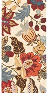 SAFAVIEH Jardin Collection Runner Rug - 2'3" x 8', Beige & Multi, Handmade Floral Wool, Ideal for High Traffic Areas in Living Room, Bedroom (JAR952A)