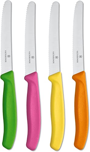 Victorinox Swiss Classic Multicolored 4-Piece Paring Knife Set - Durable, Ergonomic Paring Knives