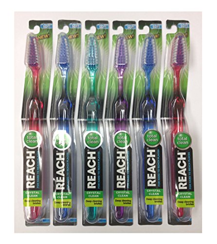 Reach Toothbrush Crystal Clean Soft #10, 1 Count (Pack of 6)