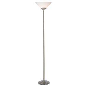 normande lighting jp3-1131a torchiere floor lamp, 71", brushed steel