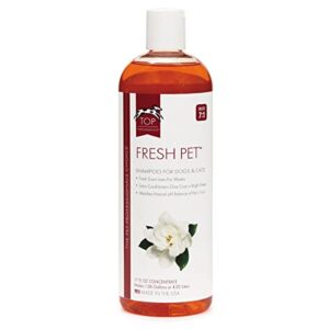 top performance fresh pet shampoo prevents mats and tangles – matches natural ph balance of pet’s coat and skin, 17 oz.