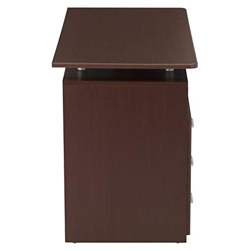 Techni Mobili Computer Desk with Ample Storage, Chocolate, 30" x 22.75" x 47.25", Chocolat