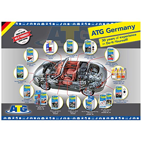 ATG Bumper Repair Kit I Car Scratch Repair I Plastic Scratch Remover I Plastic Restorer I Scratch Remover I Plastic Bumper Scratch Repair Kit I Car Black Plastic Restorer I Black Dye Included