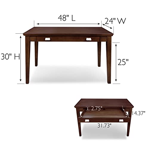 Leick Home SINCE 1913 Laptop/Writing Desk, Chocolate Cherry Finish