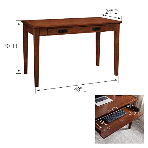 Leick Boulder Creek Mission Laptop/Writing Desk, Mission Oak, FURNITURE (82400)