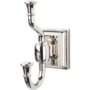 top knobs stk2-pn stratton bath double hook polished nickel