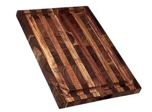 mountain woods ega19 acacia hardwood end grain cutting board with juice groove, 19”x13”x1.5”