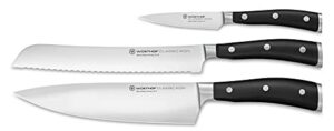 wÜsthof classic ikon 3-piece starter knife set,black