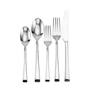 mikasa rockford 20-piece 18/10 stainless steel flatware set, service for 4, silver