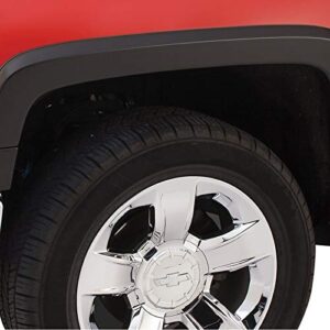 bushwacker 40080-02 black oe-style smooth finish rear fender flares for 2007-2013 silverado 1500, 2007-2014 silverado 2500 hd, 3500 | compatible with 78.7 & 97.6 in. bed