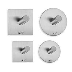 Zack 40306 Duplo Self-Adhesive Round Towel Hook, 1.81-Inch, 2-Piece