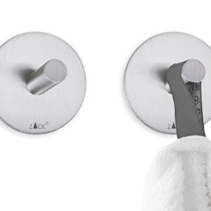 Zack 40306 Duplo Self-Adhesive Round Towel Hook, 1.81-Inch, 2-Piece