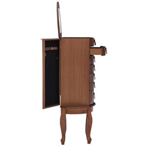 Powell Woodland Cherry Jewelry Armoire, 17"L x 13"W x 39"H