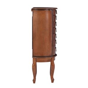 Powell Woodland Cherry Jewelry Armoire, 17"L x 13"W x 39"H