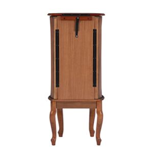 Powell Woodland Cherry Jewelry Armoire, 17"L x 13"W x 39"H