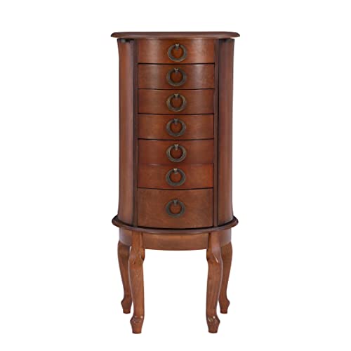 Powell Woodland Cherry Jewelry Armoire, 17"L x 13"W x 39"H