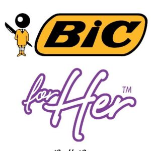 BIC For Her Retractable Ball Pen, Medium Point, 1.0 mm, Black Ink, 2 Count (FHAP21-Black)