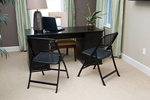 Mity-Lite Flex One Folding Chair, 18-8 Steel, Black, 4-Pack