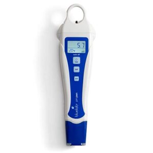 bluelab ph pen-digital ph tester - reliable & accurate for high yield crops - hand-held meter - measures ph & temperature in solutions and soil solutions - optimize plant health & performance,white