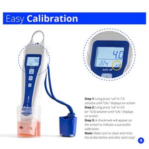 bluelab pH Pen-Digital pH Tester - Reliable & Accurate for High Yield Crops - Hand-Held Meter - Measures pH & Temperature in Solutions and Soil Solutions - Optimize Plant Health & Performance,White