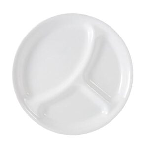 corelle livingware divided plate, 10-1/4-inch, winter frost white