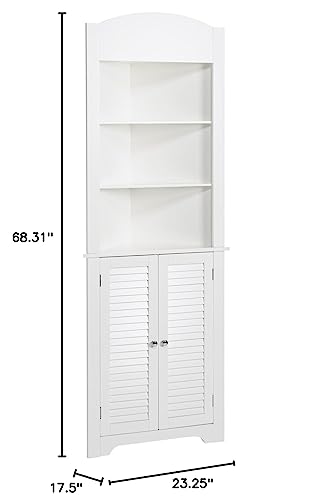 RiverRidge Ellsworth Collection Tall Corner Cabinet, White