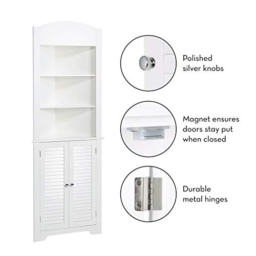 RiverRidge Ellsworth Collection Tall Corner Cabinet, White