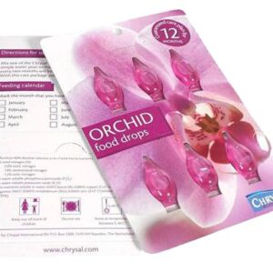 Chrysal Orchid Food Drops — Orchid Care — One Pack for a Year Supply — Concentrated Flower Food for All Species of Orchids — Ideal Florist Supplies — Outdoor and Indoor Plant Food