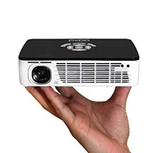 AAXA Technologies P300 Pico Projector with Rechargeable Battery - Native HD resolution with 500 LED Lumens, For Business, Home Theater, Travel and more (KP-600-01)