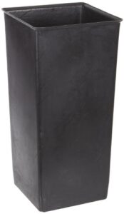 witt industries 13r plastic 13-gallon rigid waste liner, square, 11" width x 11" depth x 20" height, black