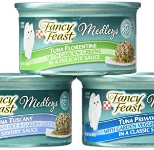 Fancy Feast Purina Medleys Variety Collection Cat Food - Tuna Recipe - 3 Oz, 12 Case