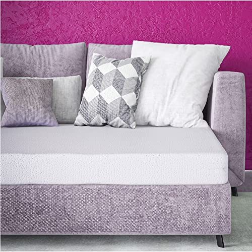 Classic Brands 4.5-Inch Memory Foam Replacement Mattress for Sleeper Sofa Bed Full,Plush,White