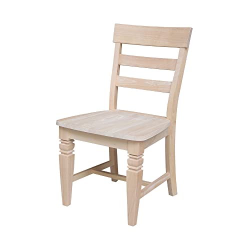 International Concepts Java Chair with Solid Wood Seat, Unfinished