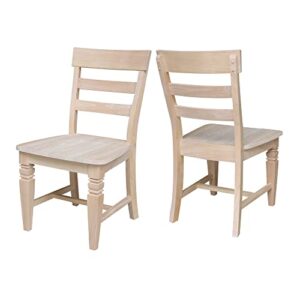 International Concepts Java Chair with Solid Wood Seat, Unfinished